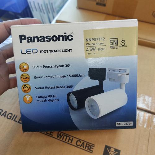 Jual Panasonic LED SPOT TRACK LIGHT NNP07112 Warna Hitam 4.5W 3000K 04. ...