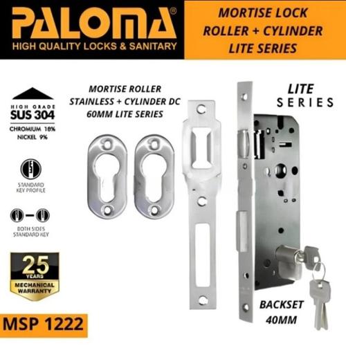 Jual Paloma MSP 1222 Lock Roller SUS 304 Set Silinder 40MM Stainless ...