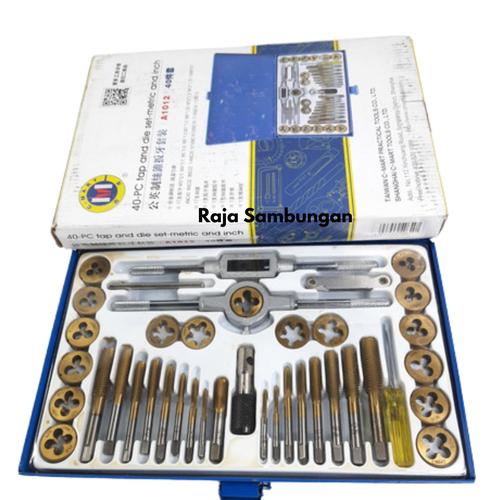 Jual Set 40 pcs Mata Senai Snai Senay Pembuat Drat Ulir Tap And Die ...