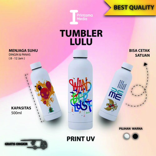 Jual Custom Tumbler Botol Minum LULU Print Uv Cetak Full Color Design ...