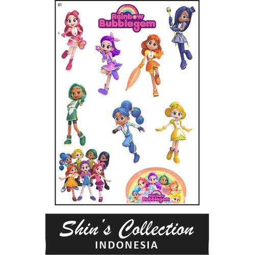 Jual Sticker stiker murah antiair transparan Rainbow Bubblegem 1 pc ...