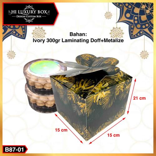 Jual Kotak Kue Box Packaging Kotak Toples Kue 500 Gr Dus Metalize B90 ...