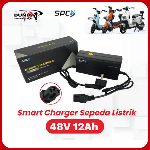 Jual Smart charge E-bike moped Charger sepeda listrik merk SPC 48v/12AH 48v/20AH - 48V 20Ah ...