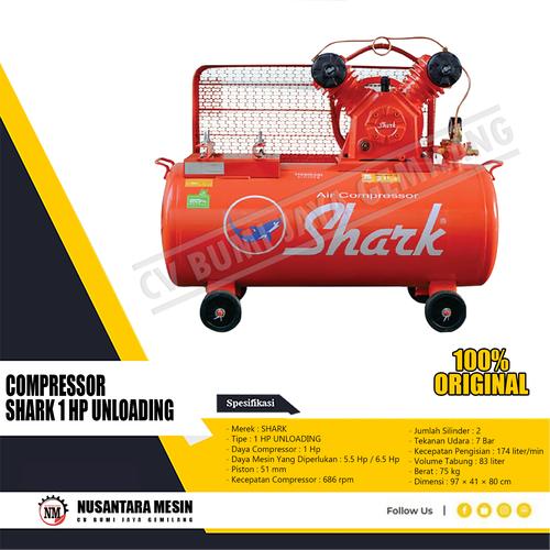 Jual MESIN KOMPRESOR UDARA / COMPRESSOR SHARK 1 HP UNLOADING - Kota ...
