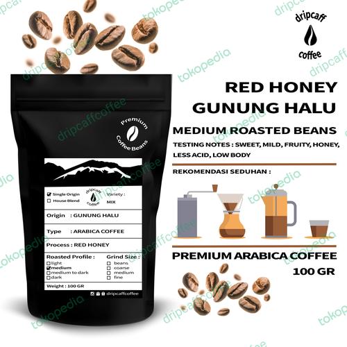 Jual Kopi Arabika Halu Red Honey 100 Gr Medium Roast Bean Origin Jawa ...