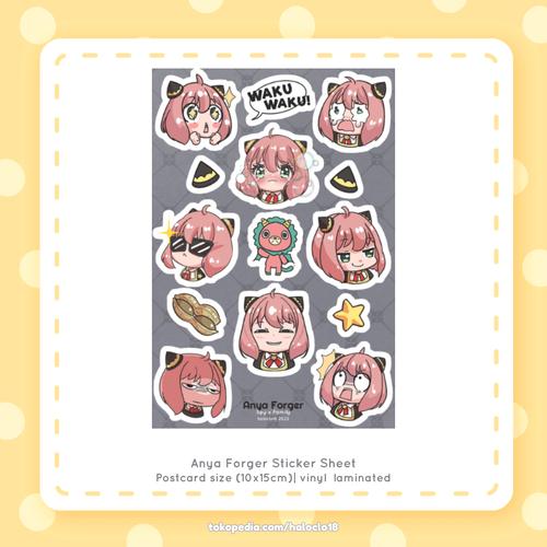 Jual Spy x Family Anya Forger Waterproof Sticker Sheet - Kab. Tangerang ...