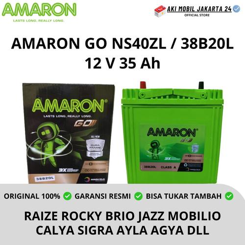 Jual Aki Mobil Honda Mobilio AMARON GO MF NS40ZL Aki Kering 12 V 35 Ah ...