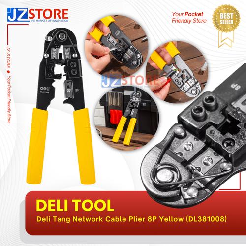 Jual Deli Tang Network Cable Plier 8P Yellow (DL381008) - Kota Medan ...