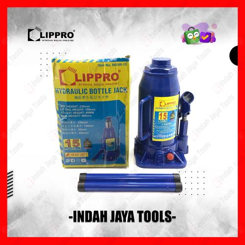 Promo LIPPRO 8610R-15 Dongkrak Botol 15 Ton - Hydraulic Bottle Jack ...