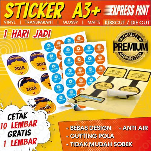 Jual Sticker label Vinyl A3+ custom Print dan Cut - Print + Diecut ...