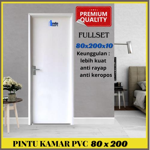 Jual Pintu Kamar Fullset 80 x 200 Cm PVC Tebal Premium - Cokelat, KIRI ...