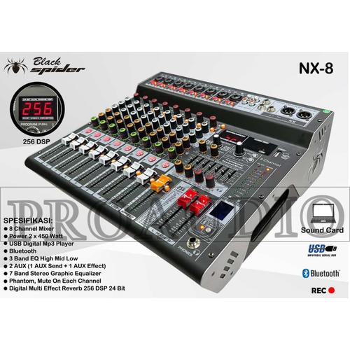 Jual Power Mixer Black Spider NX8 NX 8 NX-8 8 Channel Garansi Original ...
