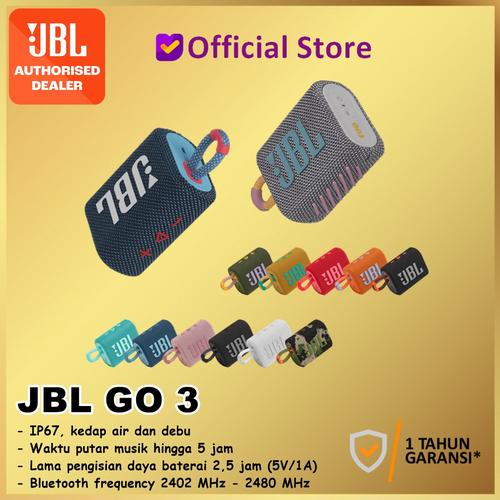 Promo JBL GO 3 Portable Bluetooth Wireless Speaker GO3 - Yellow Cicil 0 ...