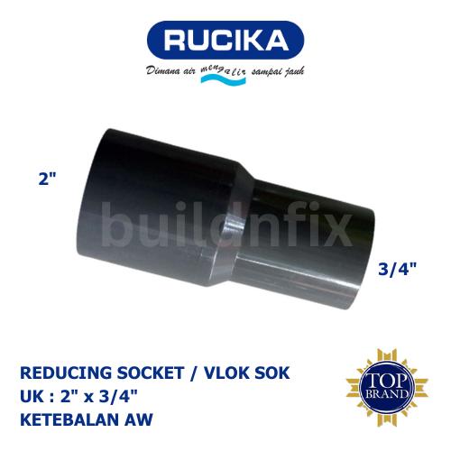 Jual RUCIKA REDUCING SOCKET / VLOK SOK PVC 2" x 3/4" AW (Tebal) - Kota ...