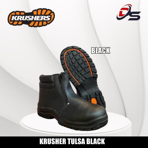 Jual KRUSHERS Tulsa Black Sepatu Safety Boot Resleting Safety Shoes ...