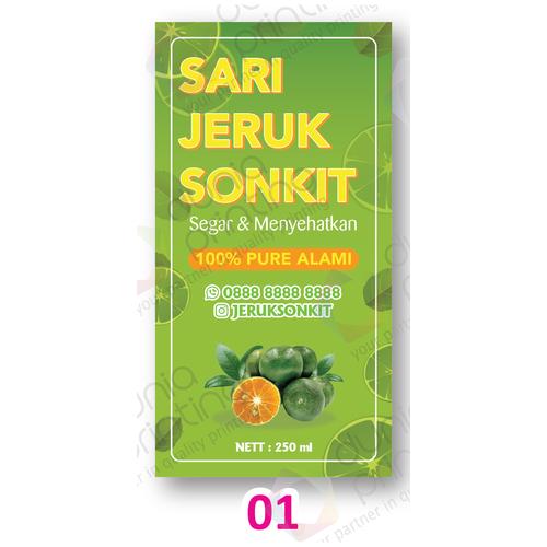 Jual Stiker PREMIUM Label Botol Minuman Kopi / Tea / Jamu ORDER per 20 ...