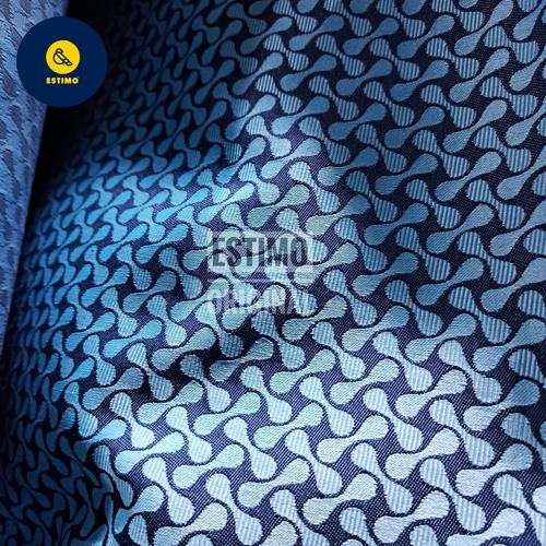 Jual Kain Jok mobil fabric biru motif pilihan warna biru dan kuning ...