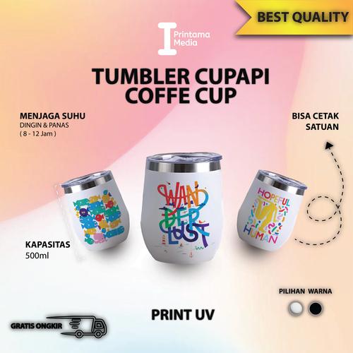Jual Mug Kopi Teh Custom CUPAPI Stainless Steel Print UV Cetak Full ...