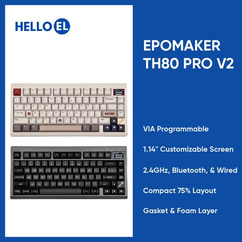 Jual EPOMAKER TH80 PRO V2 VIA Programmable 1.14" Display Bluetooth 2 ...