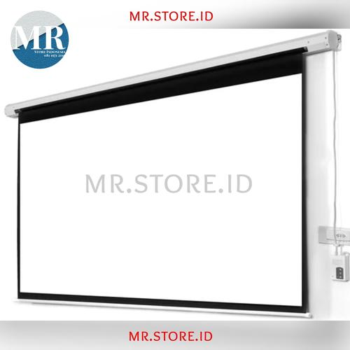 Jual Screen Projector 70" Motorized / Layar Proyektor 70" Elektrik ...
