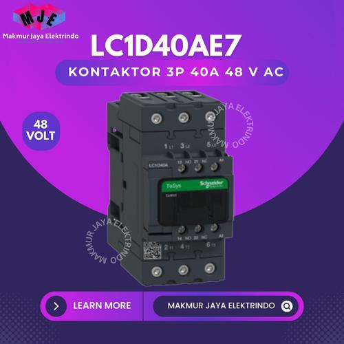 Jual Kontaktor 3 Phase 40 Ampere 3P 40A Coil 48V AC Contactor Schneider ...