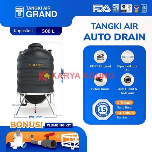 Jual Tandon / Tangki Air Tedmond GRAND Auto Drain 500L Anti Lumut Anti ...