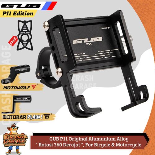 Promo GUB P11 Holder HP Motor Full Besi Dudukan Tempat handphone Stang Spion - GUB P11 Saja ...