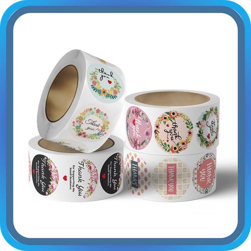 Jual 1 Roll Sticker Thank You Isi 500 Pcs / Label Thankyou / Stiker ...