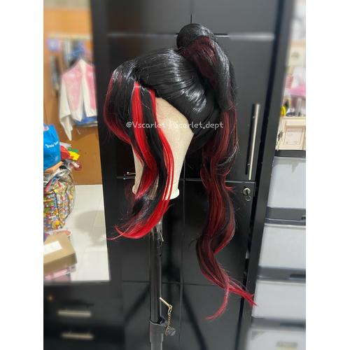 Jual SCARLETDEPT || Wig Kokushibo Upper Demon Kimetsu No Yaiba Kny ...