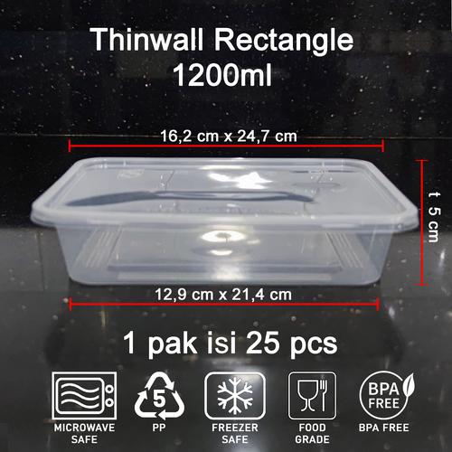 Jual Ecer Harga 1 pc Thinwall Rectangle Persegi Panjang Box Plastik ...