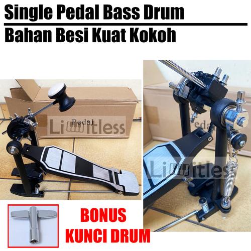 Promo Single Pedal Bass Drum / Kick Pedal Bass Drum Bahan Besi Kuat ...