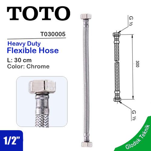 Jual Toto Selang Fleksibel - Heavy duty flexible hose L 30 cm T030005 ...