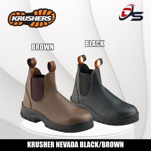 Jual KRUSHERS Nevada Brown Safety Shoes Elastis Sepatu Safety Krusher ...