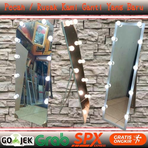 Jual Standing Mirror + Lampu Vanity / Cermin Berdiri Ukuran Dan Model ...