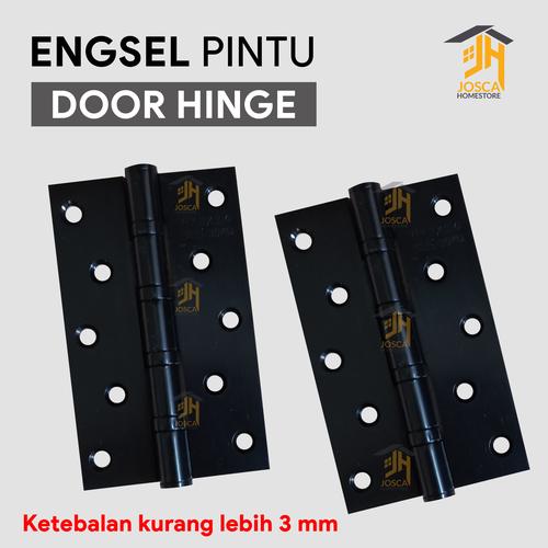 Promo Engsel Pintu Rumah Hitam Doff 4 Inci 5 Inci TEBAL / Door Hinges ...