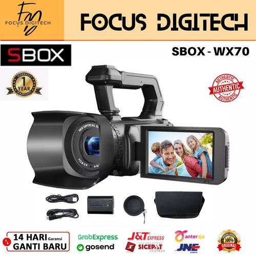 Jual Sbox WX 70 Handycam 2.7K 30FPS 48MP Auto Focus Vlogging Camera ...