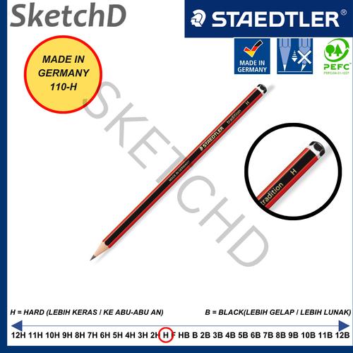 Jual Pensil H Staedtler Tradition Pencil 110 - H Germany - Kota Manado ...