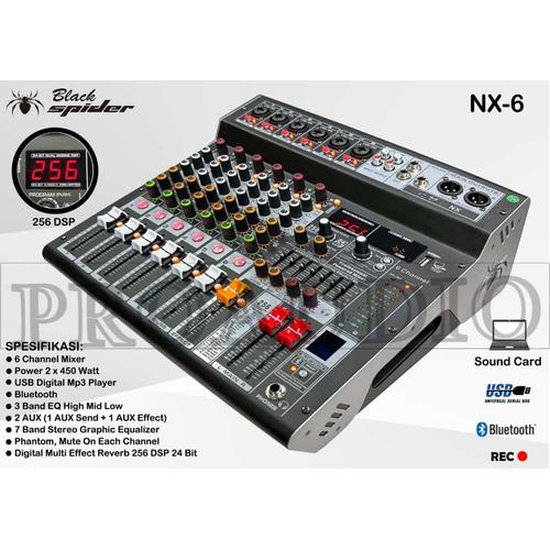 Jual Power Mixer Black Spider NX6 NX 6 NX-6 nx6 6 Channel Original 900 ...