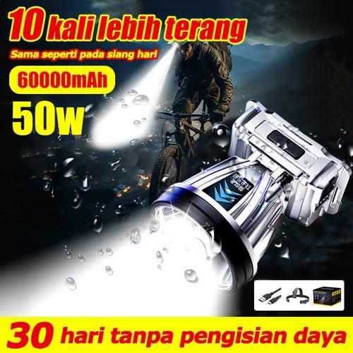 Jual Senter Kepala Super Terang FULL Senter Kepala protable senter recharger - DIAMETER 65 MM ...
