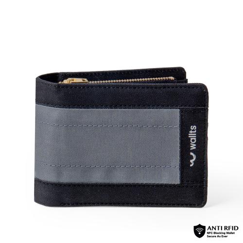 Promo Wallts Dompet Lipat Kanvas Pria Anti Air - Ben Black Charcoal ...