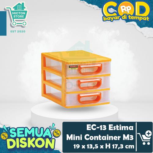 Promo MICTON Lion Star EC-13 Estima Mini Container M3 Susun 3 Laci Kecil Meja Surat Komponen ...