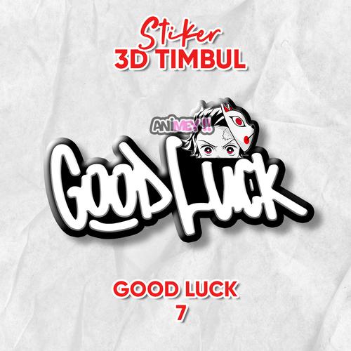 Jual Stiker Emblem 3D Timbul THE GOOD LUCK Anime / Stiker Anime ...