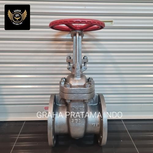 Jual GATE VALVE KITZ STAINLESS 1 1/2" INCH FLANGE JIS 10K SS304 STAINLESS STEEL 304 AS NAIK ...