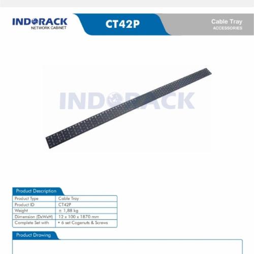 Jual Cable Tray INDORACK 42U Management Cable Vertical - CT42P 100mm ...