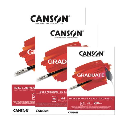 Jual Canson Graduate A5 A4 Oil & Acrylic Paper 20 Sheets 290 Gsm - Kota ...