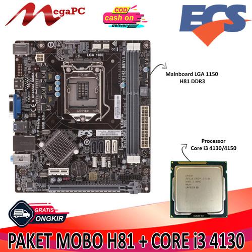 Jual Paket Mainboard lga 1150 h81 ddr3 + Core i3 4150 (3,50ghz) - ASROCK - Kota Bekasi - megaPc ...