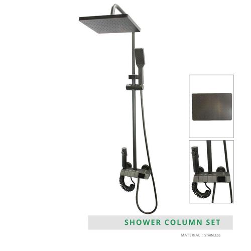 Jual Shower Tiang Kolom Hitam Black - Shower Set Tiang Warna Hitam ...