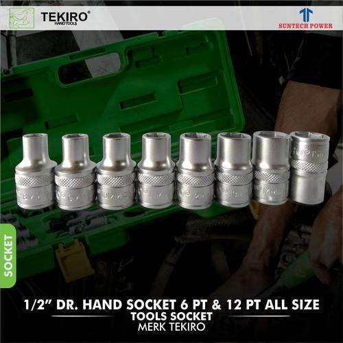 Jual 1/2” DR. Kunci Sock 12 PT Merk Tekiro Semua Ukuran Hand Socket ...