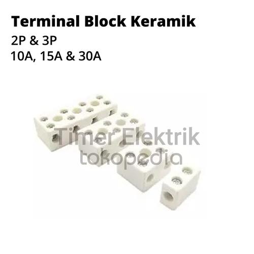 Jual Terminal Block Keramik 2P & 3P 10A, 15A, & 30A - 2P 10A - Jakarta ...