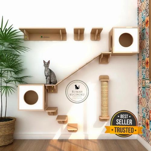 Jual playground kucing dinding/playground kucing set/kandang kucing/box ...